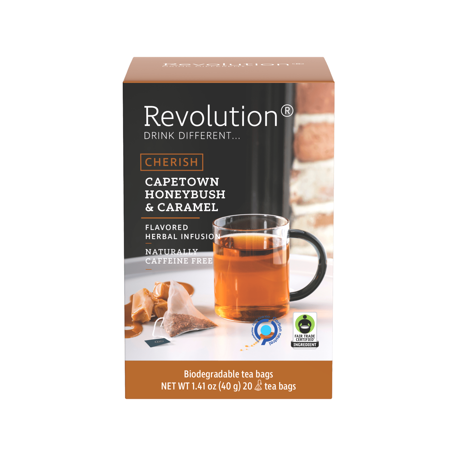 CHERISH Capetown Honeybush & Caramel 20 Count – Revolution Tea