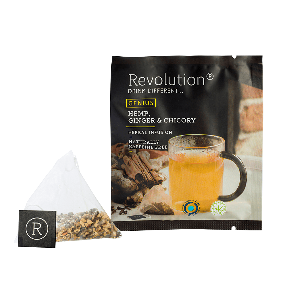 GENIUS Hemp, Ginger & Chicory 20 Count – Revolution Tea