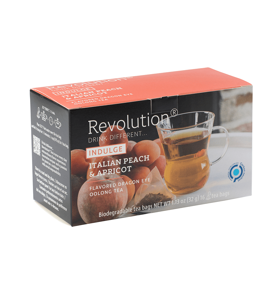 INDULGE (WS) Italian Peach & Apricot 16 Count – Revolution Tea
