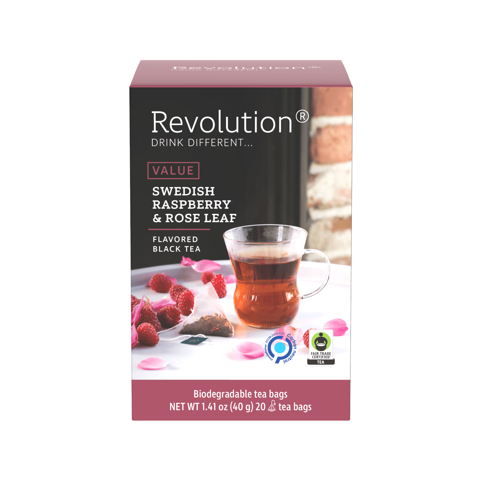 VALUE Swedish Raspberry & Rose Leaf 20 Count – Revolution Tea
