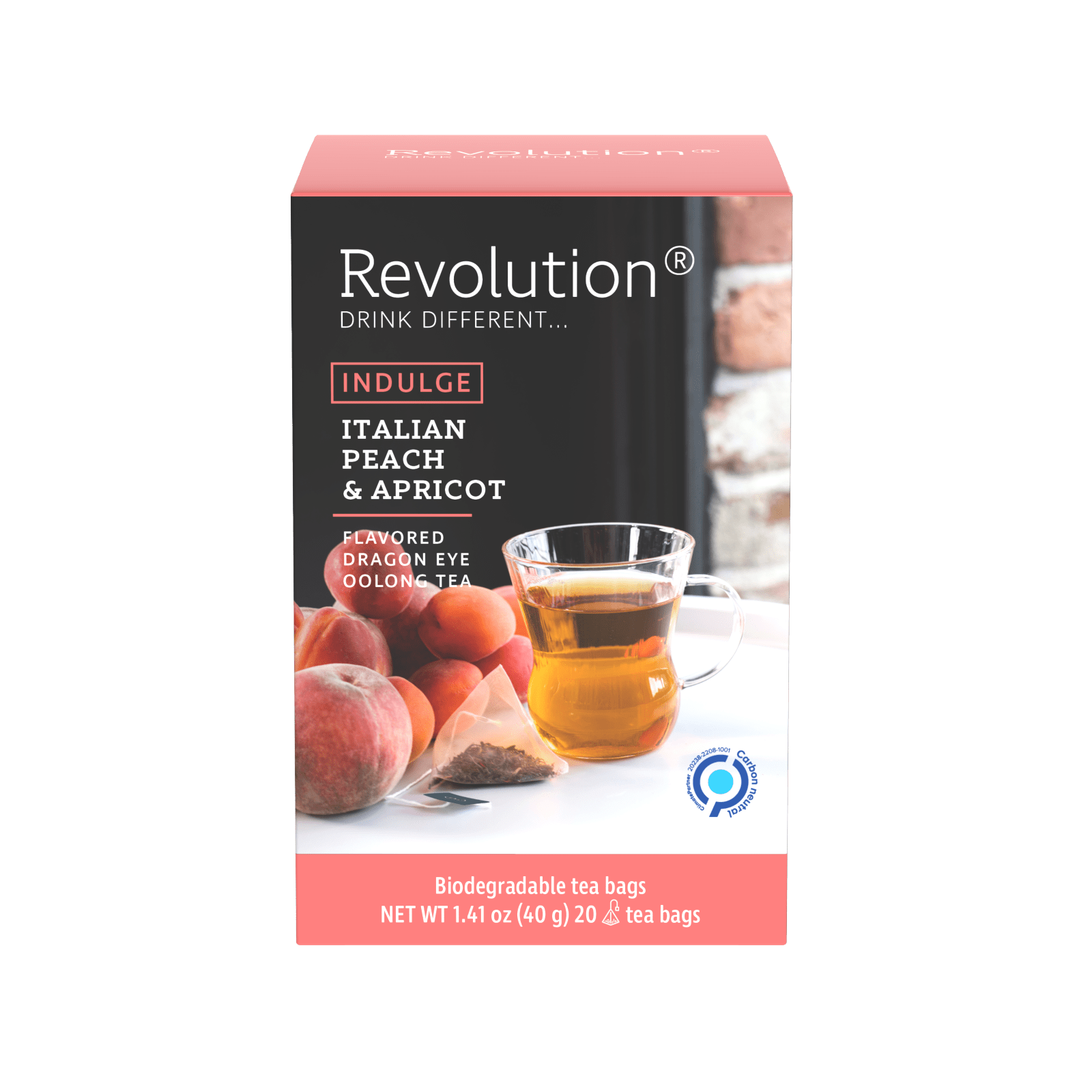 INDULGE Italian Peach & Apricot 20 Count – Revolution Tea